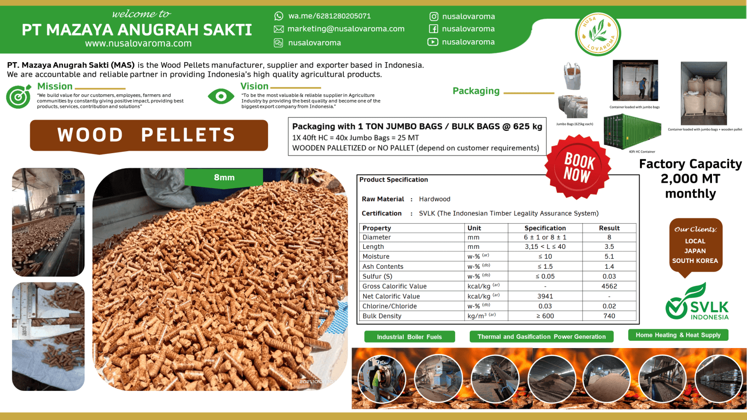 Produsen Pelet Kayu Indonesia dari PT. Mazaya Anugrah Sakti.